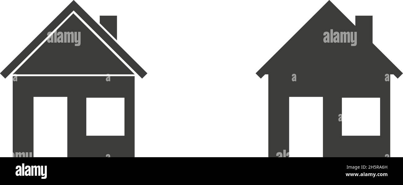 house icon set isolate on white background, vector Stock Vector Image ...