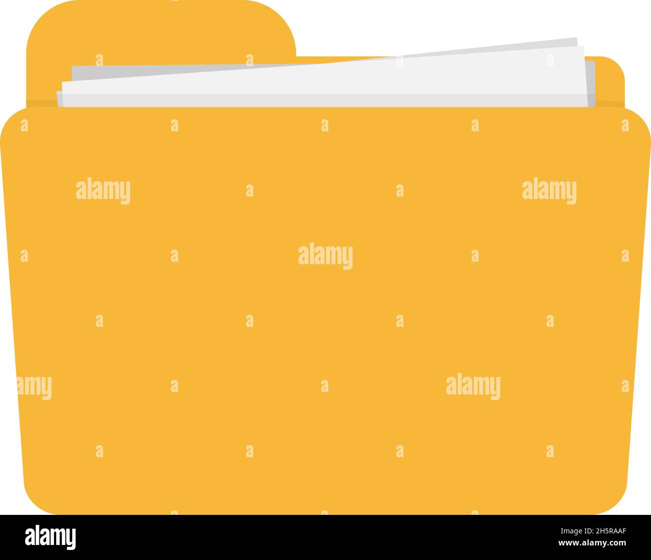 file folder flat icon isolate on white background, vector Stock Vector ...