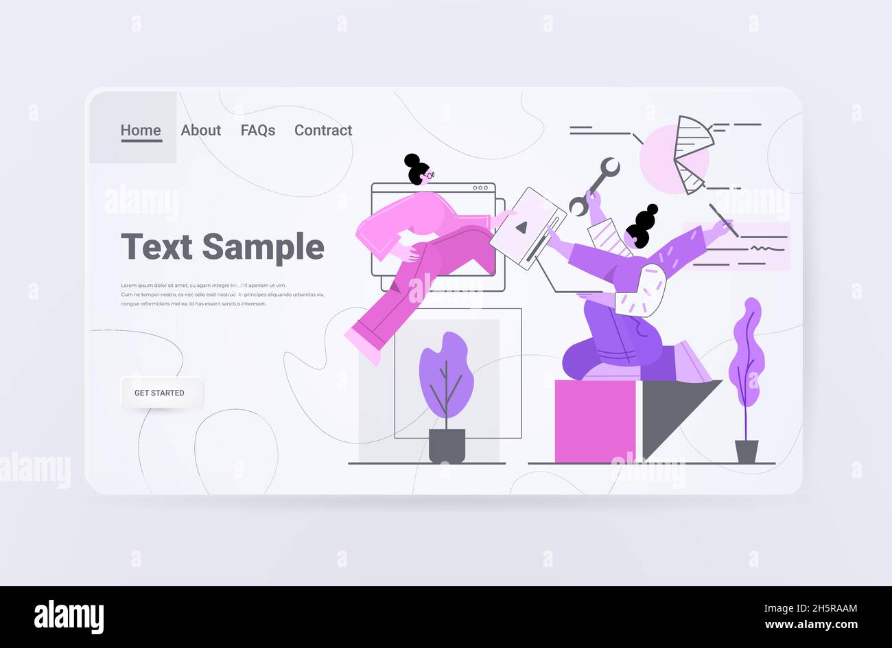 Developers Couple Creating Website Ui Interface Web Application Development Program Software