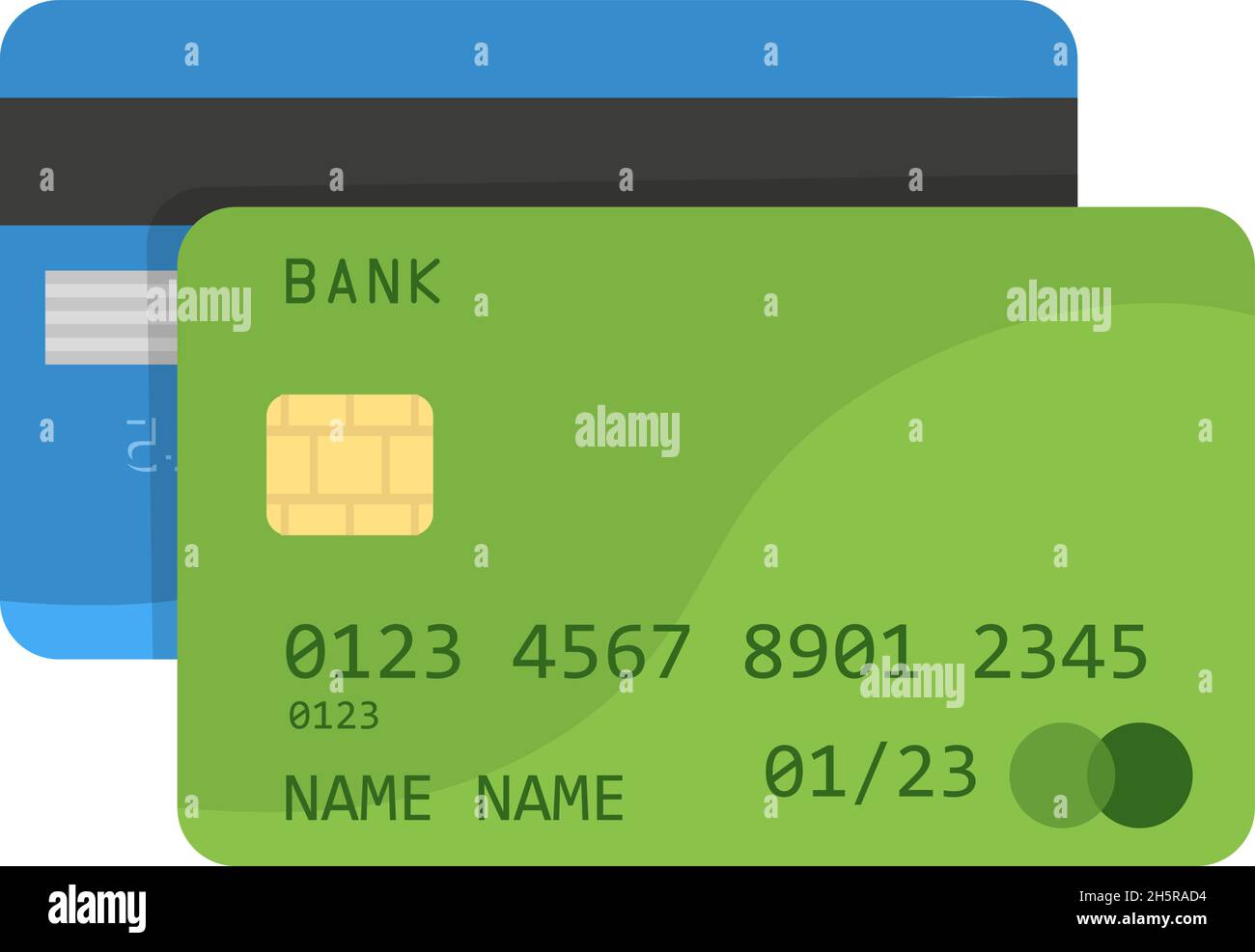 bank credit cards in flat style, vector illustration Stock Vector Image ...