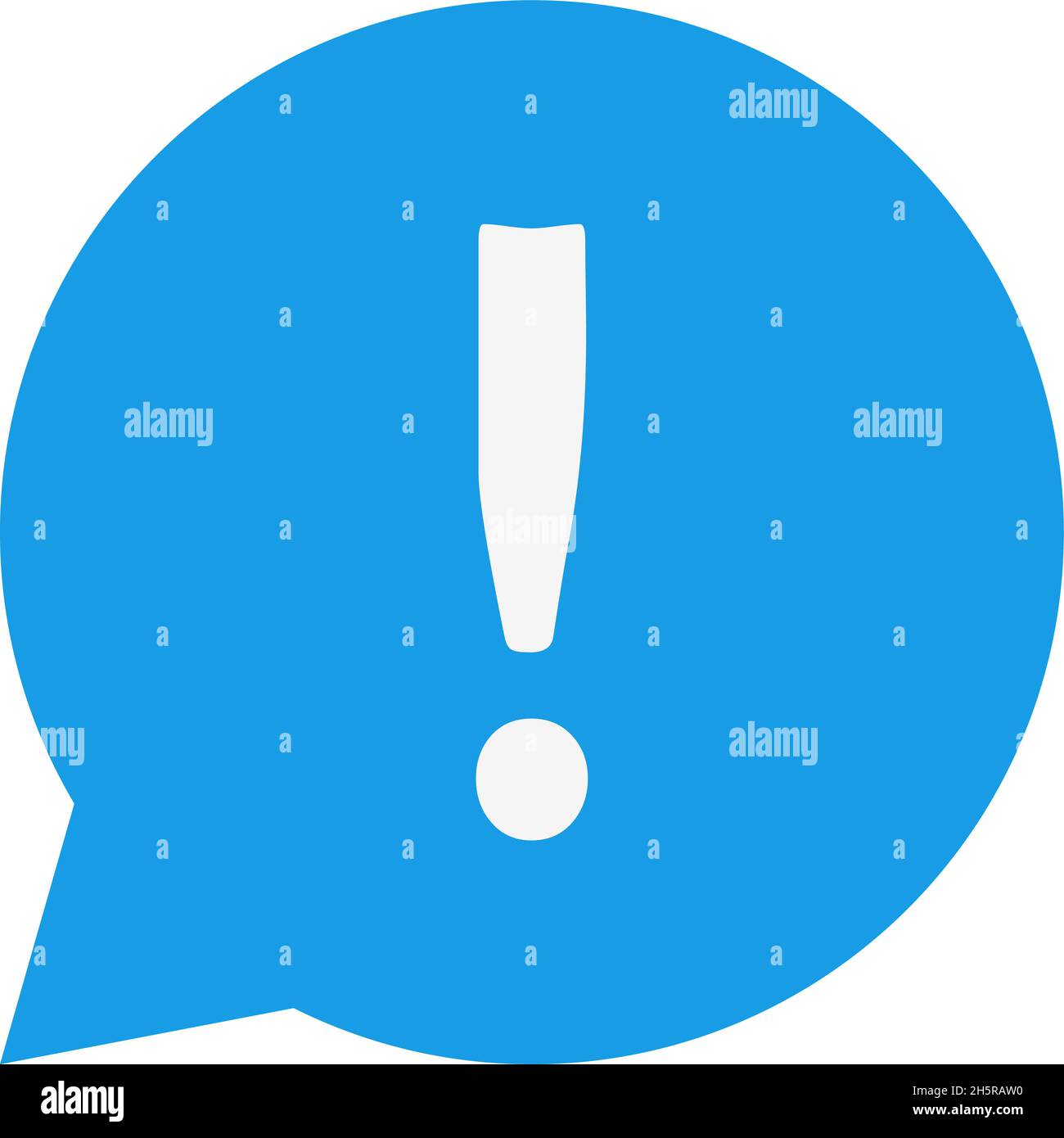 bubble with exclamation mark color icon in flat style Stock Vector ...