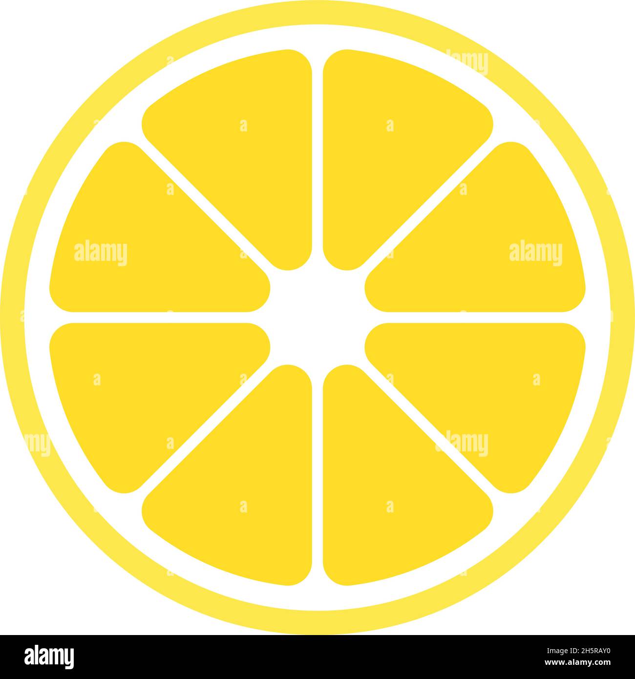 lemon color icon in flat style, vector illustration Stock Vector Image ...