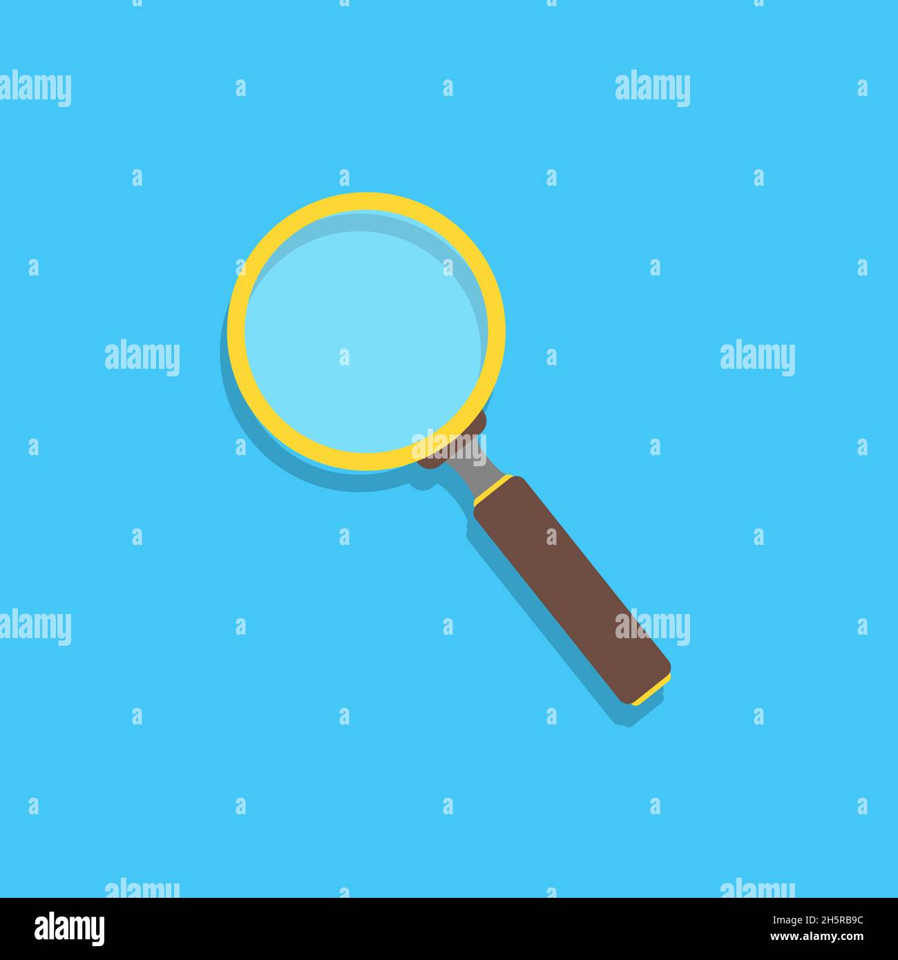 magnifier flat icon isolate on white background, vector Stock Vector ...