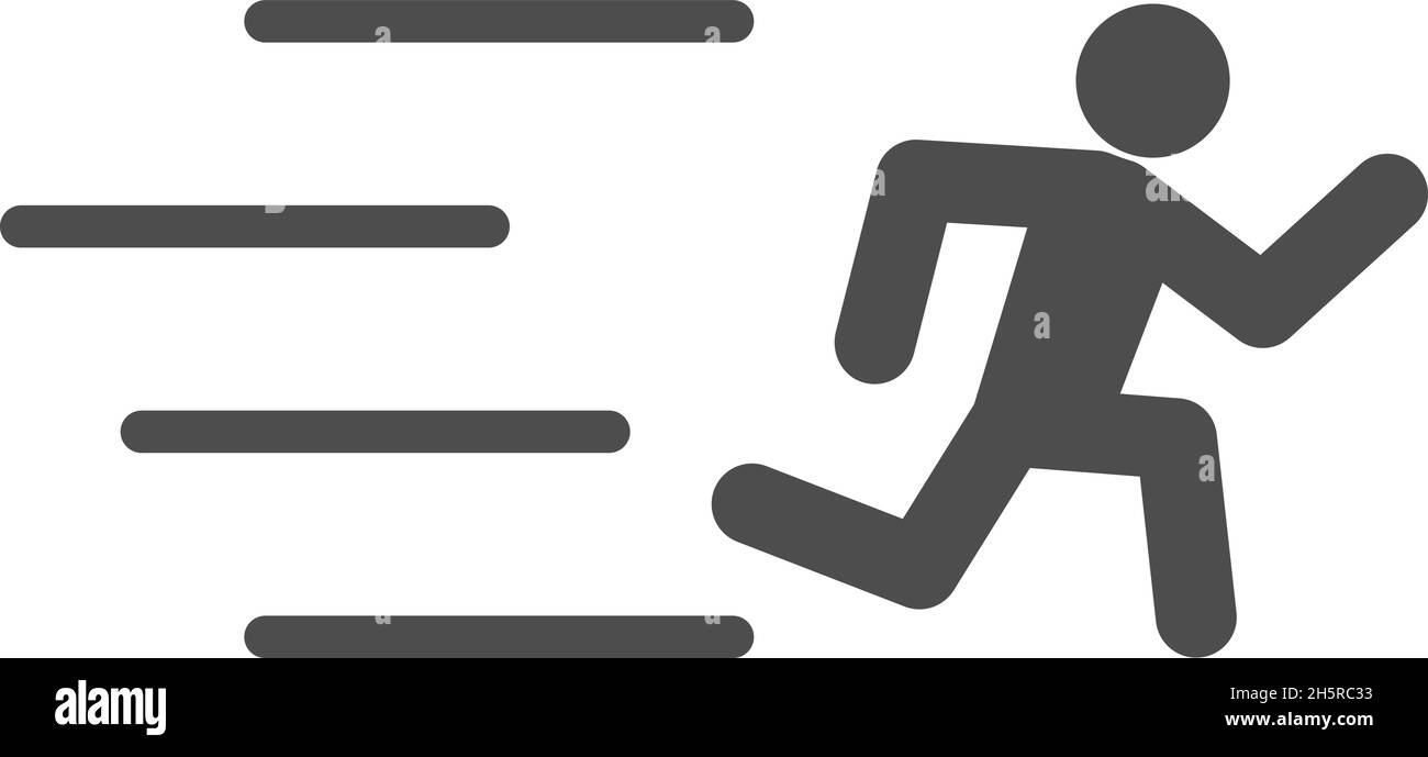 running man icon on white background, vector illustration Stock Vector ...