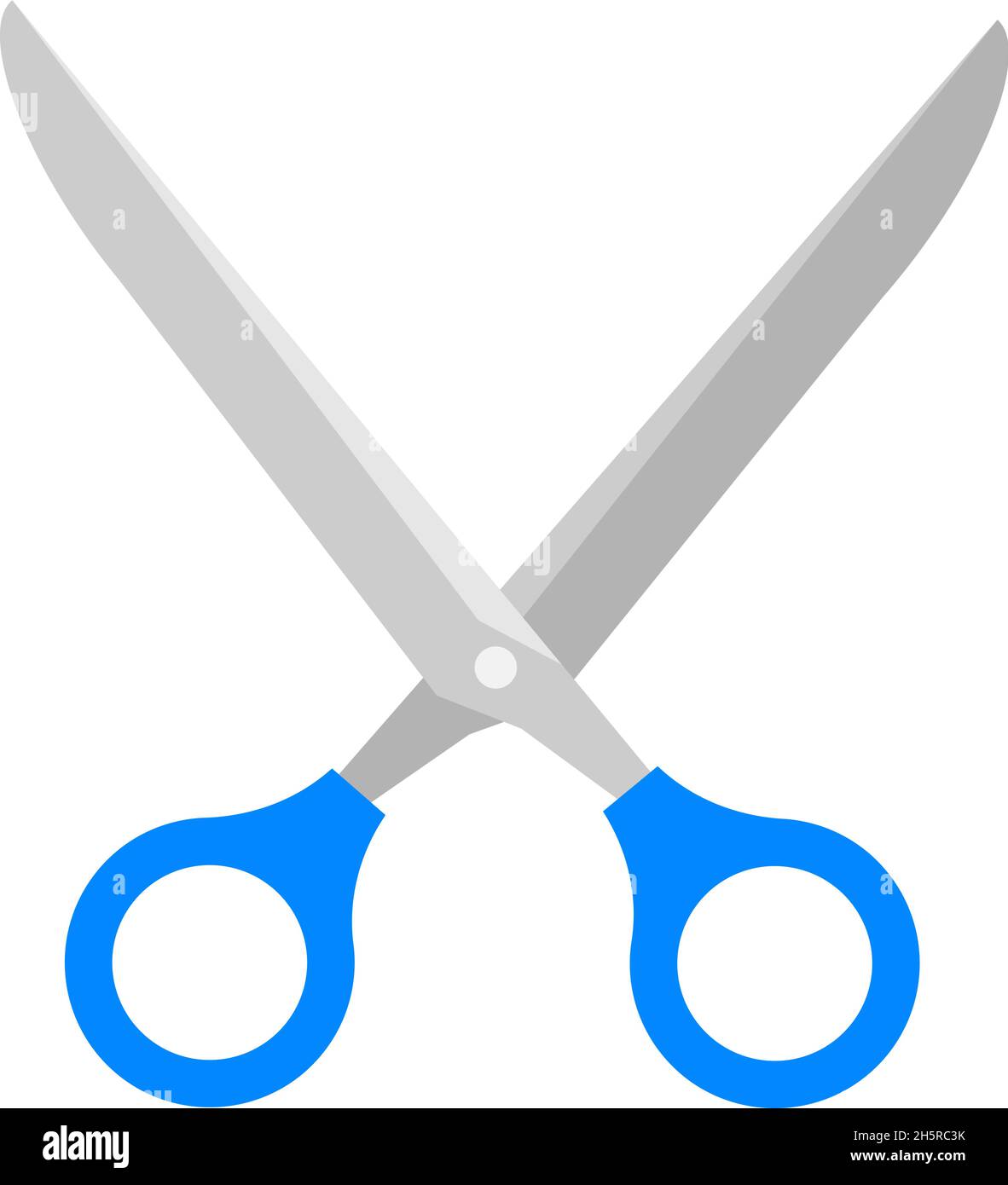 scissors color icon in flat style on a white background, vector Stock ...