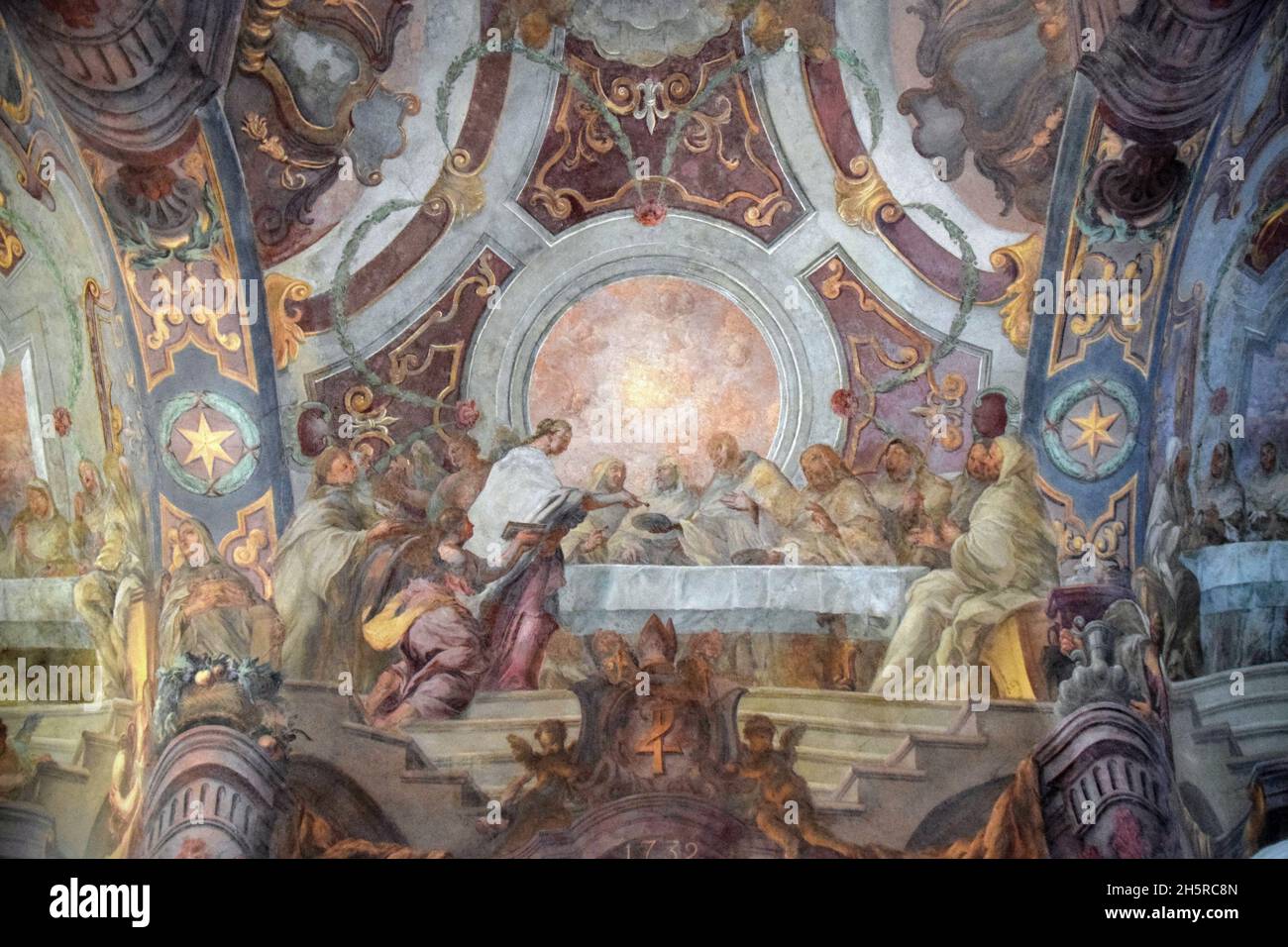 The Plasy Monastery, the large complex of monastery, castle and ...