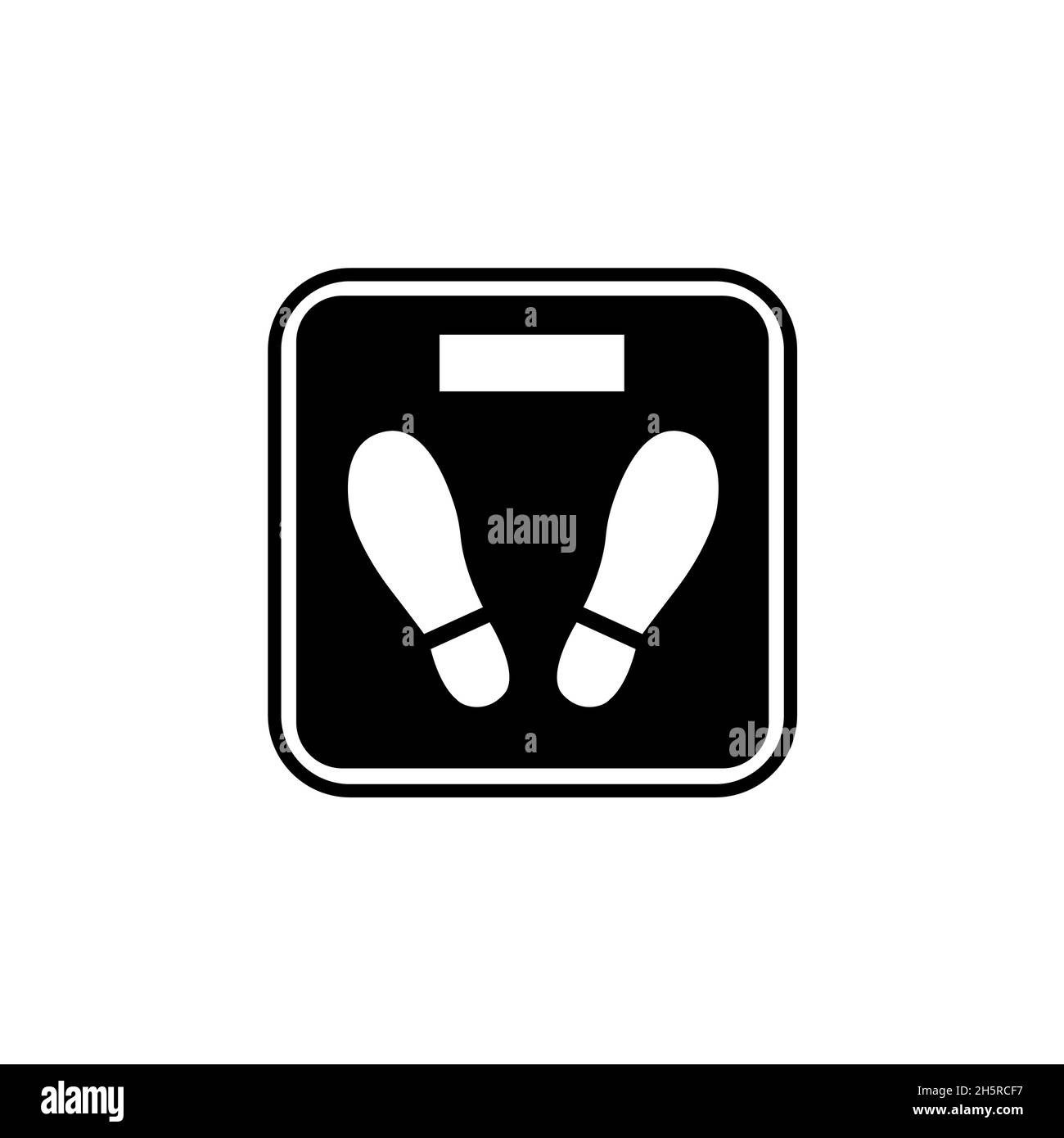 black floor scales icon in modern style on white background, floor ...