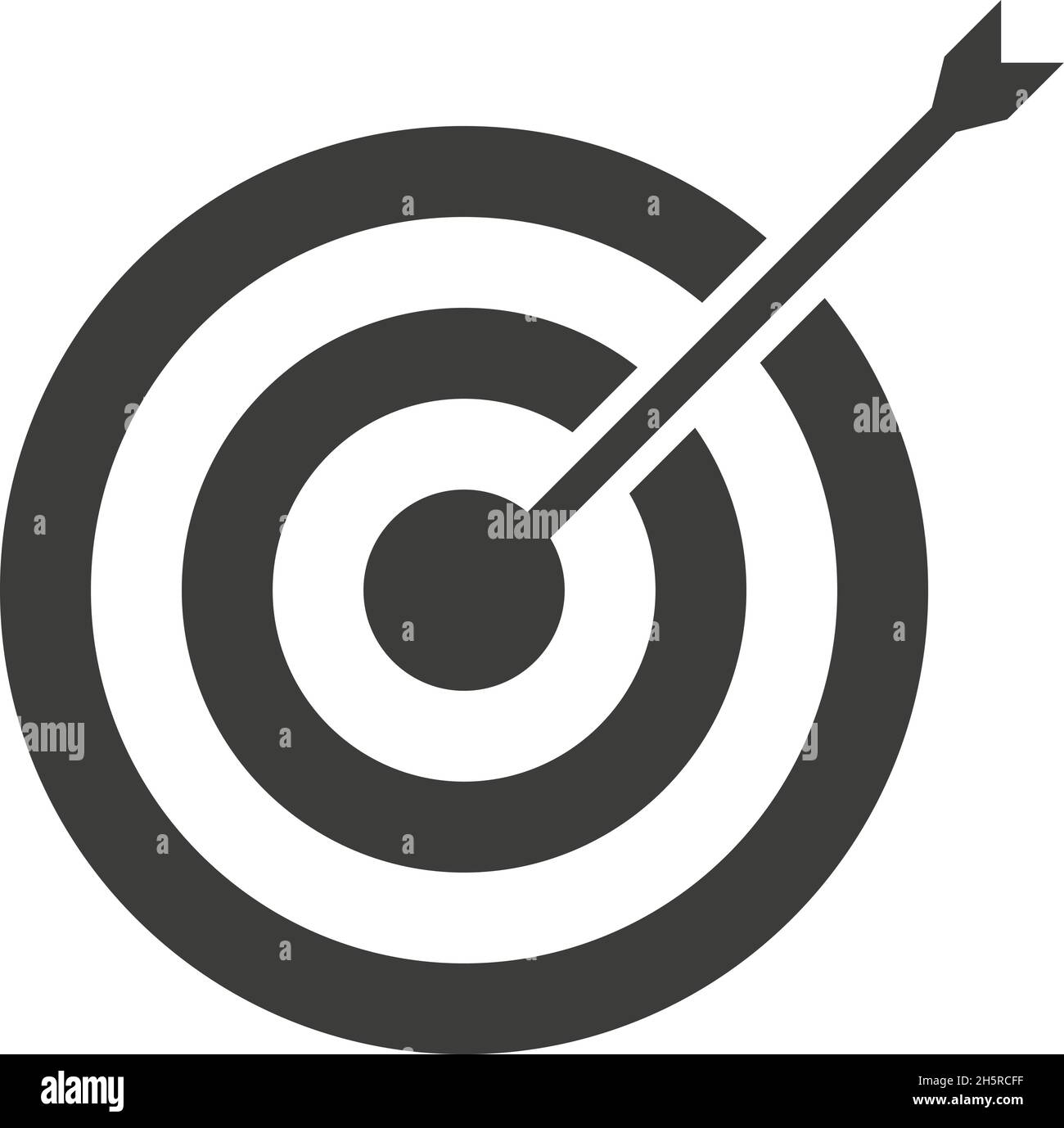 target isolated icon on white bacground, vector illustration Stock ...