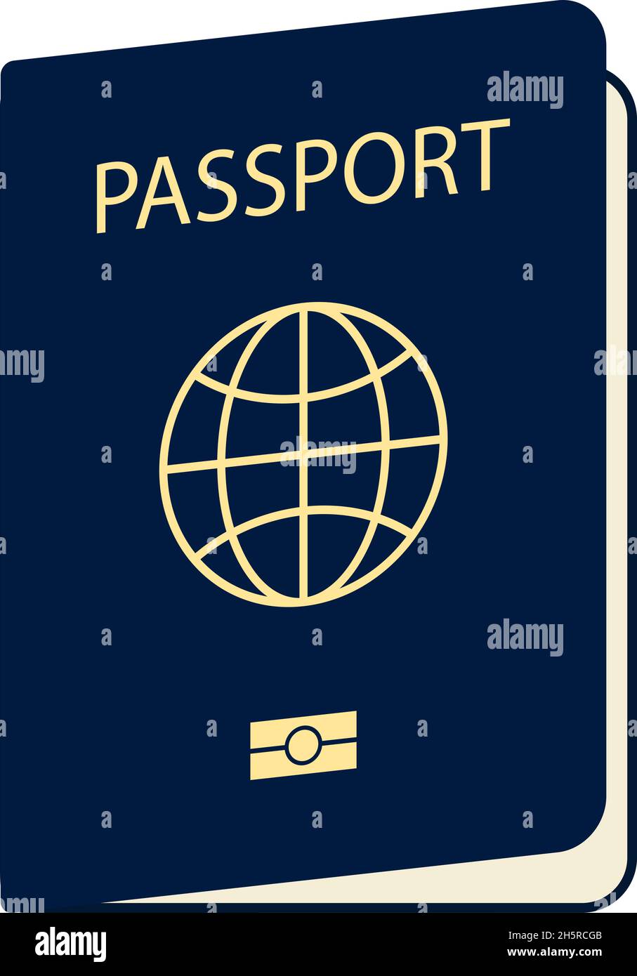 Passport Isolated On White Bacground In Flat Style Vector Illustration