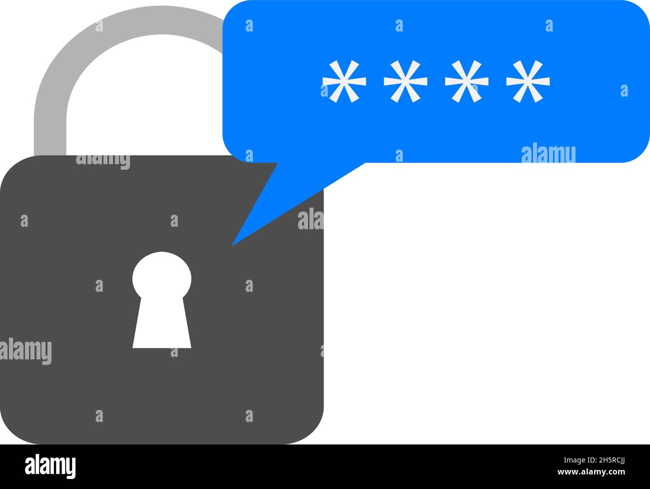 Lock bubble for concept design. Data protection privacy concept. Flat ...