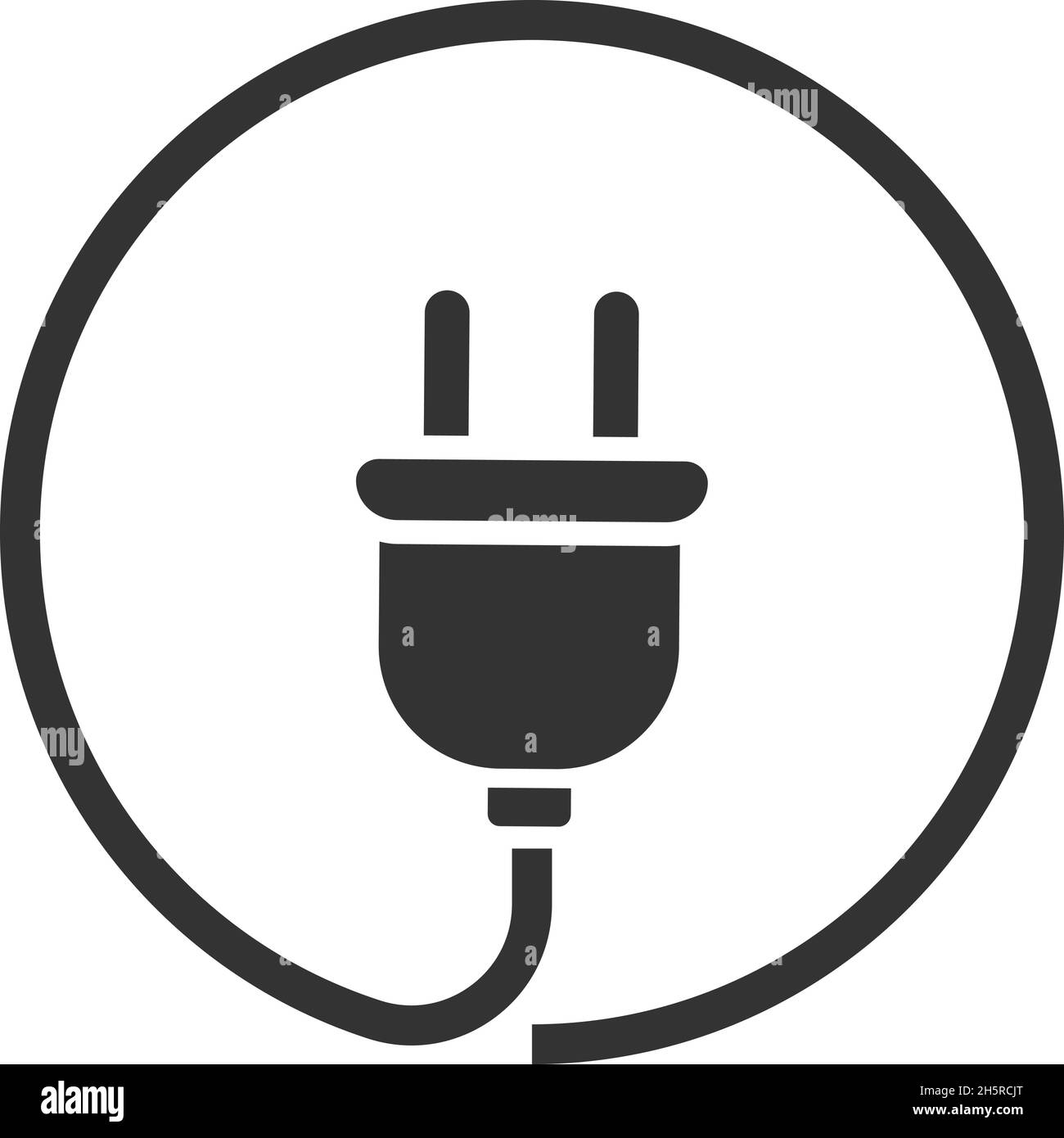 Socket electricity icon in modern style. Flat design isolated Stock ...