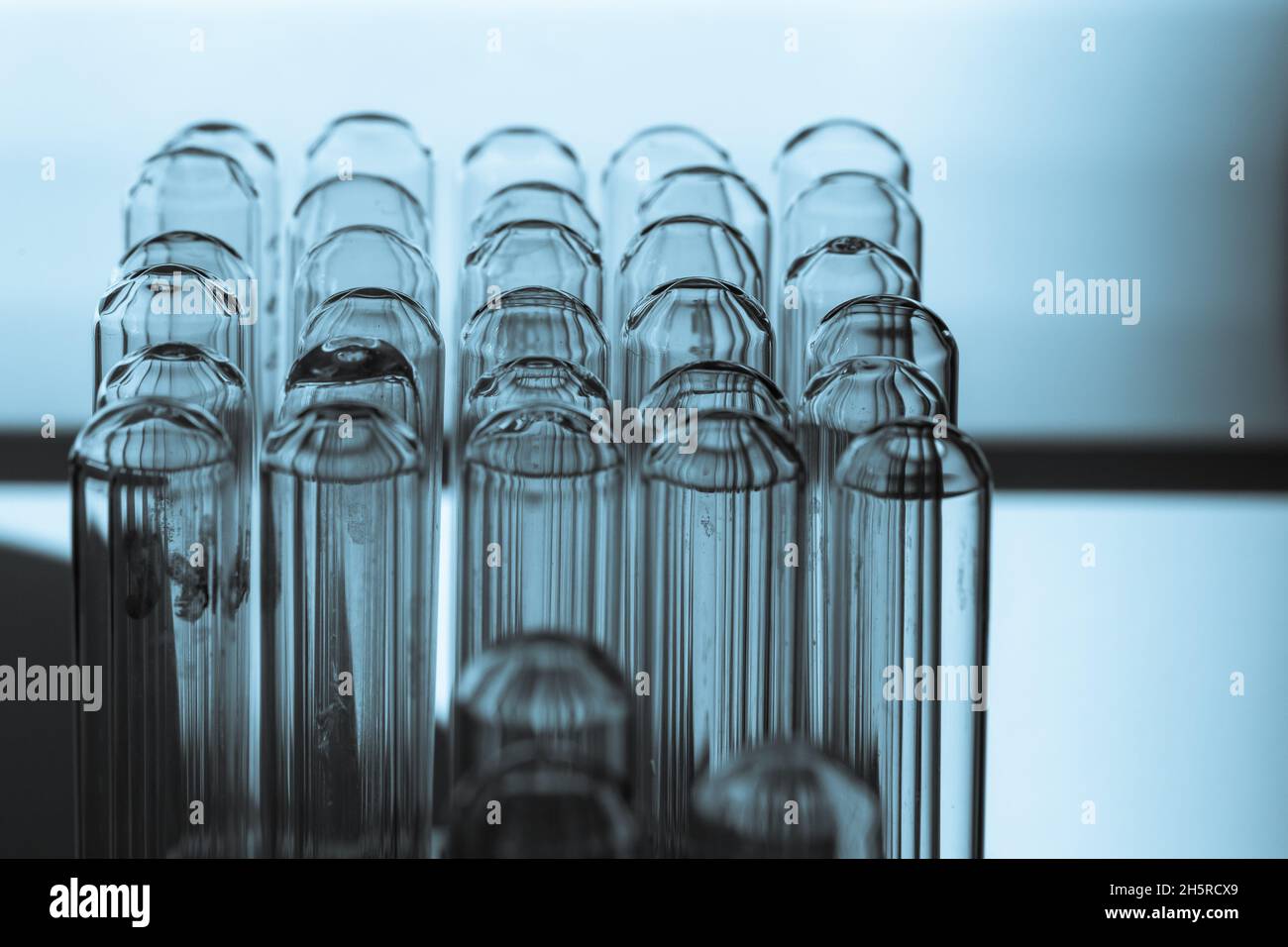 Closeup view of empty test tubes inside a laboratory Stock Photo - Alamy