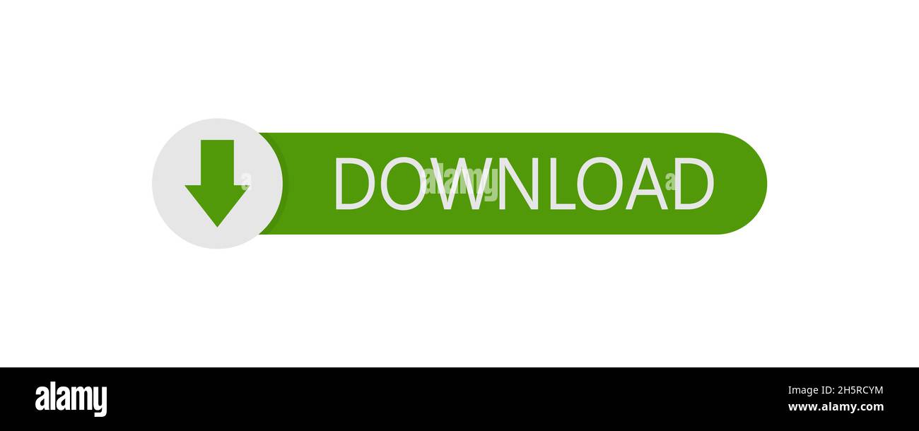 download isolated button on white background, vector flat element Stock ...