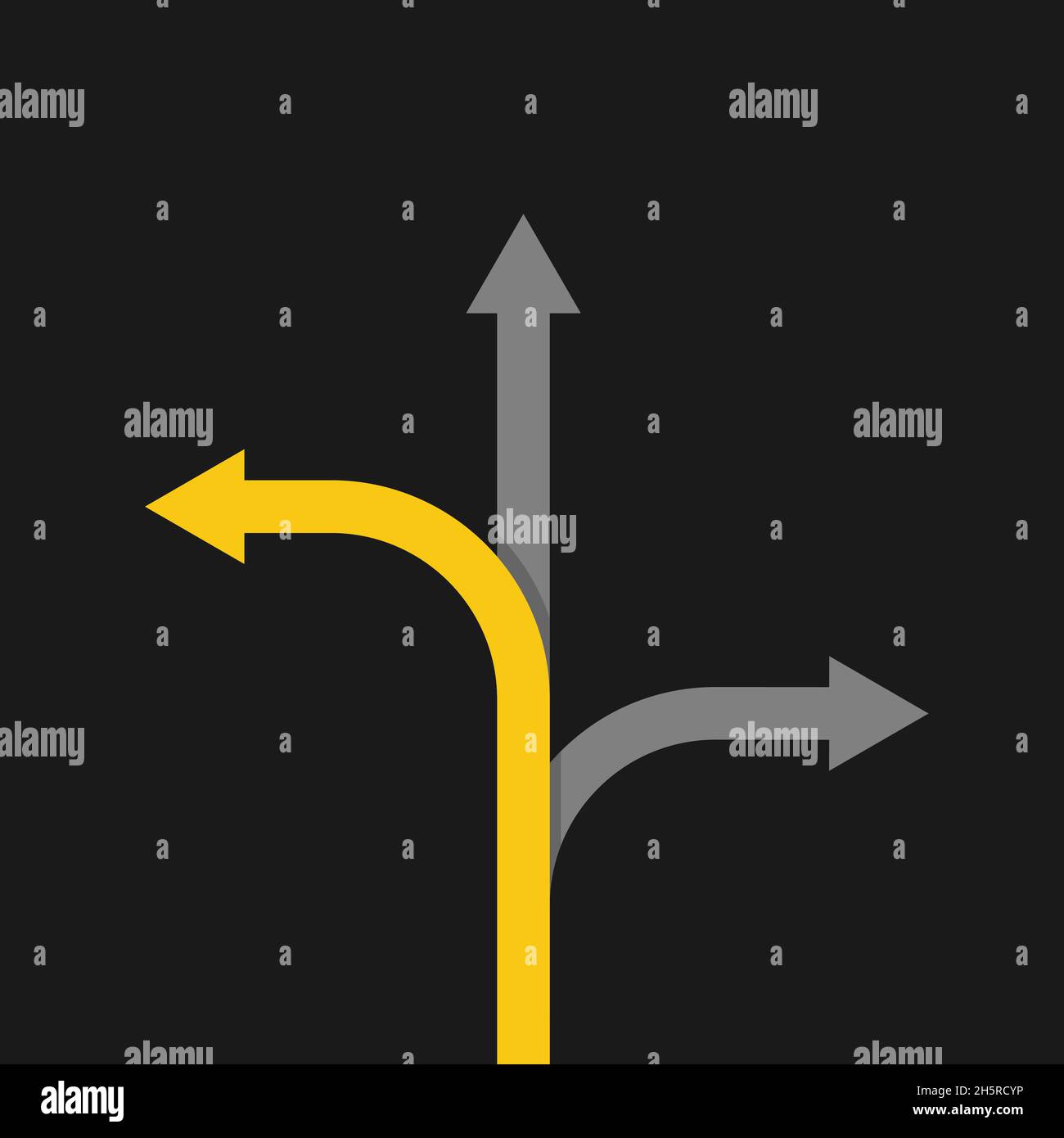 arrow concept competition straight white on dark background, dark ...