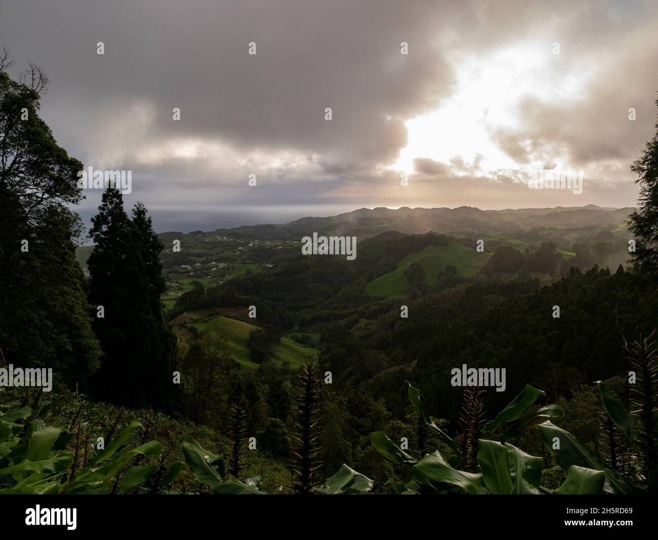Landscape of hills covered in greenery under the sunlight in Santa ...
