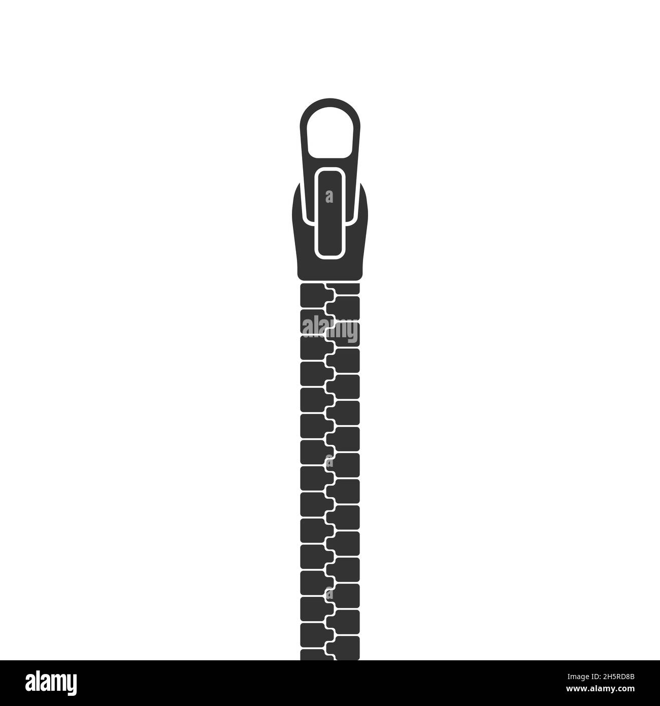 zipper lock on clothes, isolate icon on a white background, vector ...