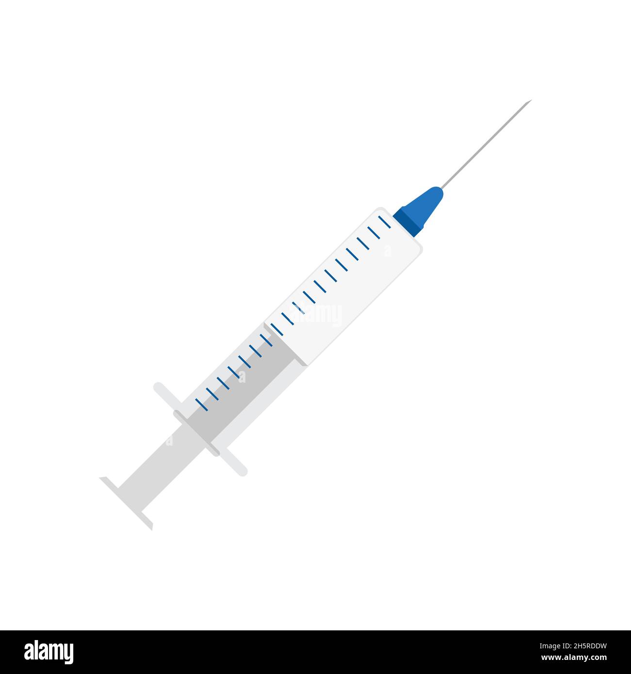 Syringe flat vector illustration. Isolated illustration white ...