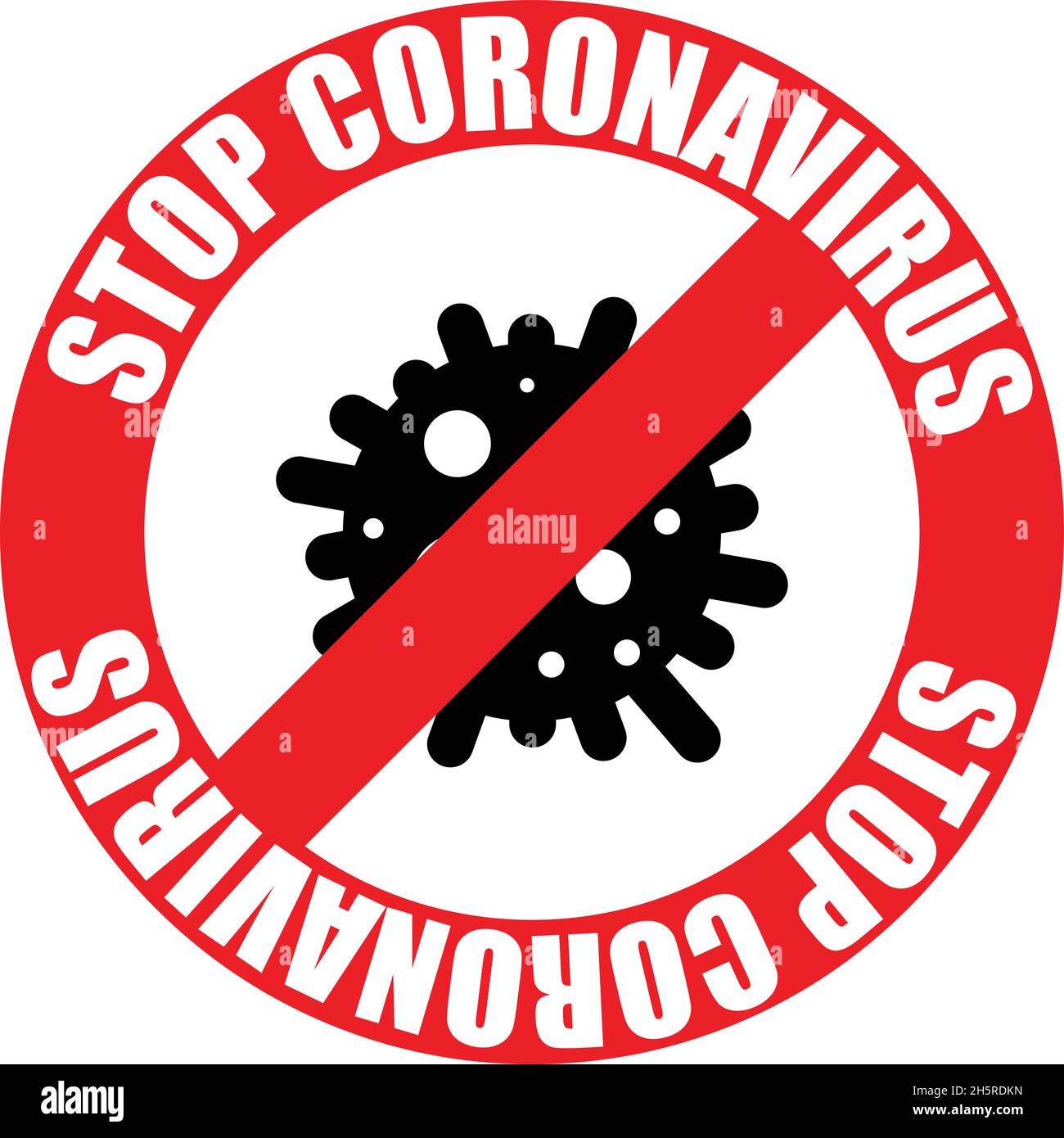 No virus. Stop sign vector illustration. Health care concept. Stop ...