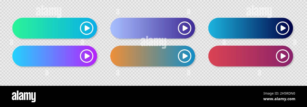 Button with gradient buttons on transparent background for site design ...