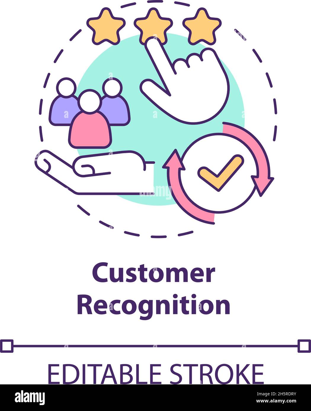 Customer recognition concept icon Stock Vector Image & Art - Alamy