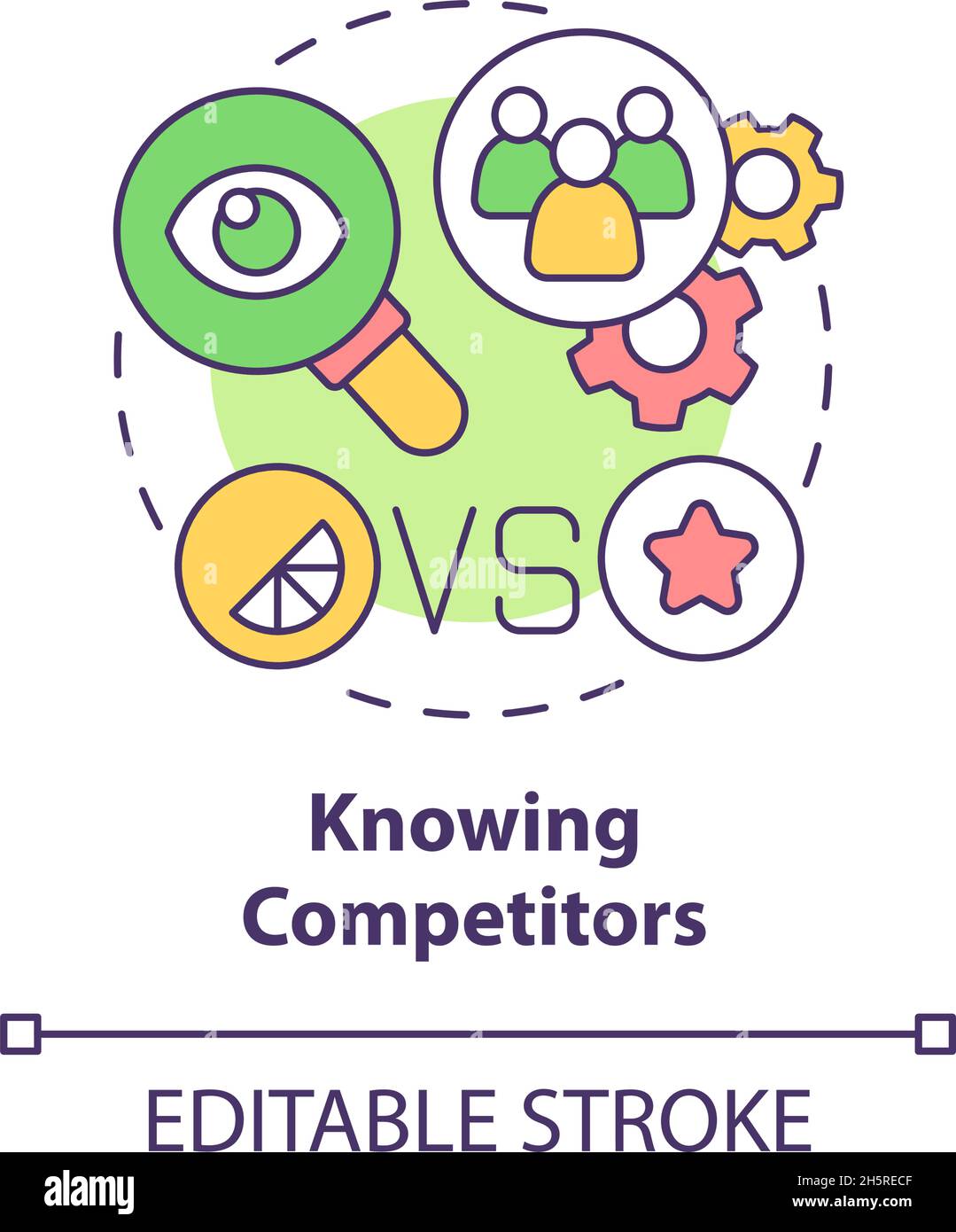 Knowing competitors concept icon Stock Vector Image & Art - Alamy