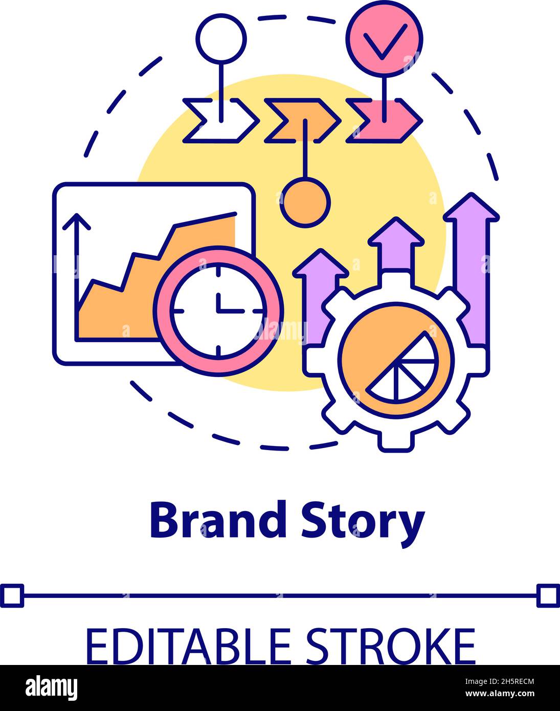 Brand story concept icon Stock Vector Image & Art - Alamy