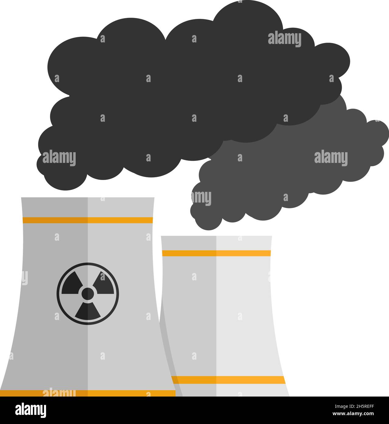 nuclear power plant isolated vector illustration. Flat vector icon Stock Vector Image & Art - Alamy