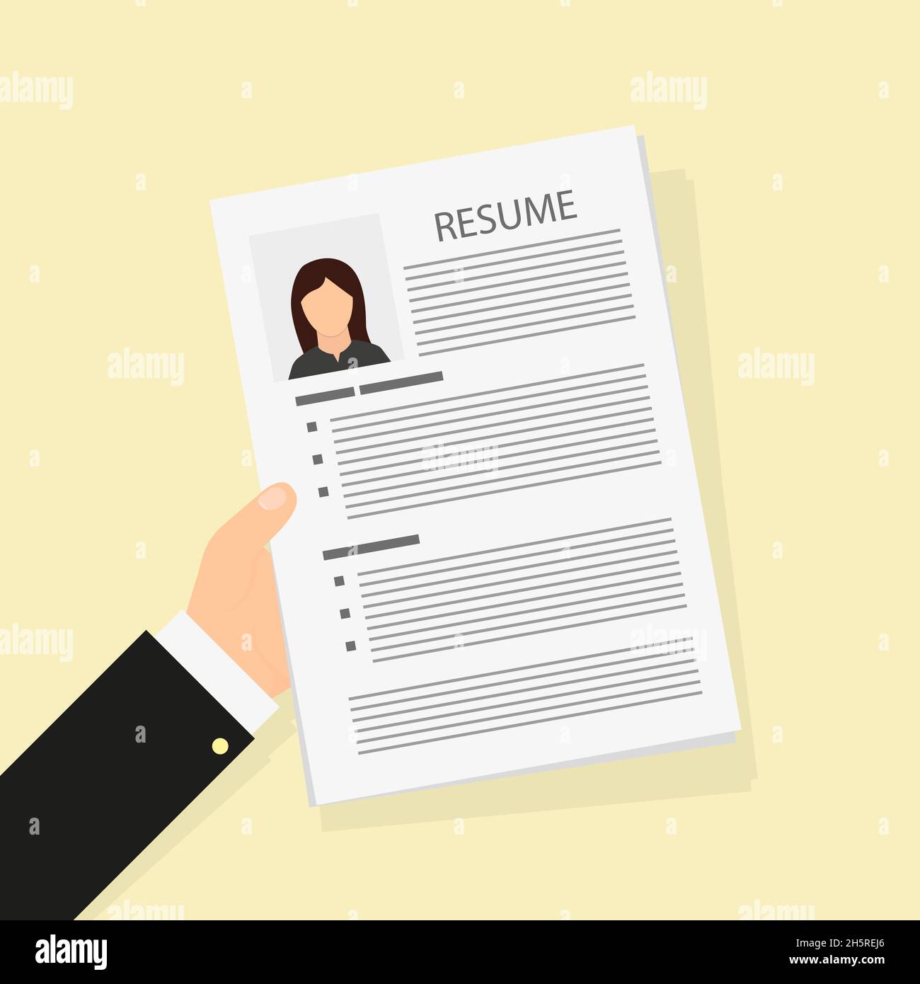 Cv resume woman icon hi-res stock photography and images - Alamy