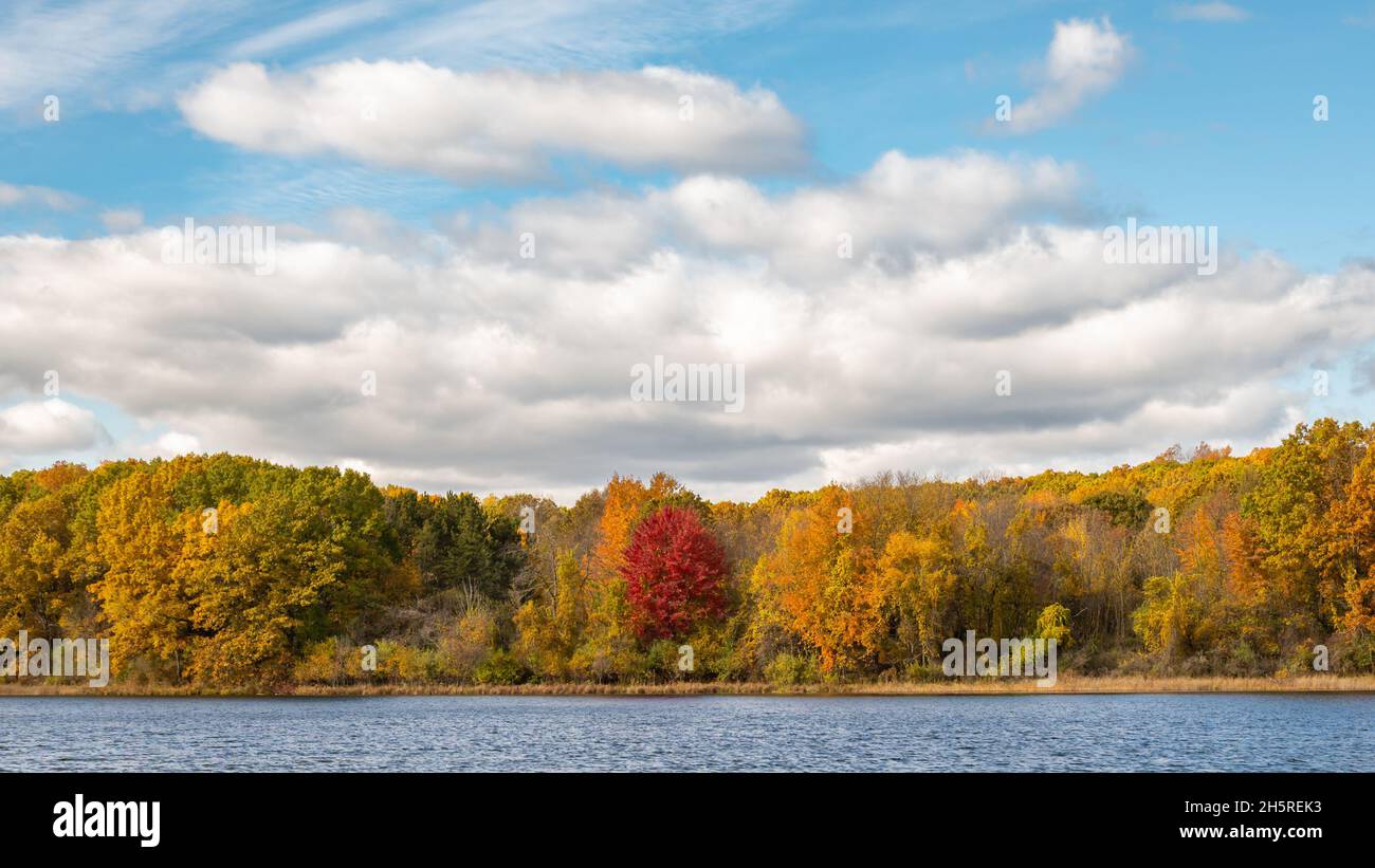 "Non-conformist", Seven Lakes shoreline in autumn colors, at Seven ...