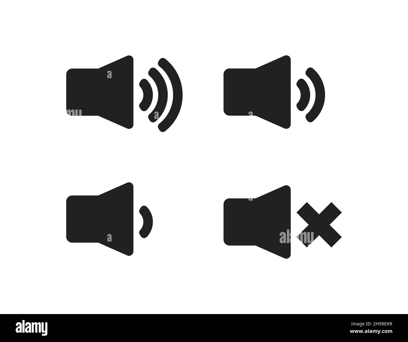 Modern flat icon with volume icon. Sound wave music flat vector icon ...
