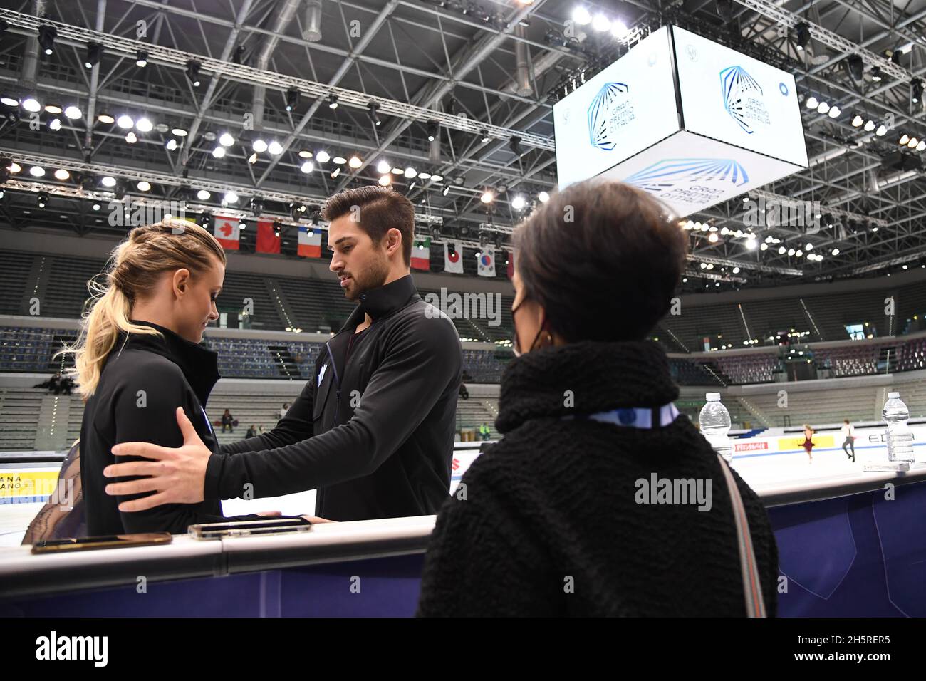 Madison HUBBELL & Zachary DONOHUE, USA, during practice, at the ISU ...
