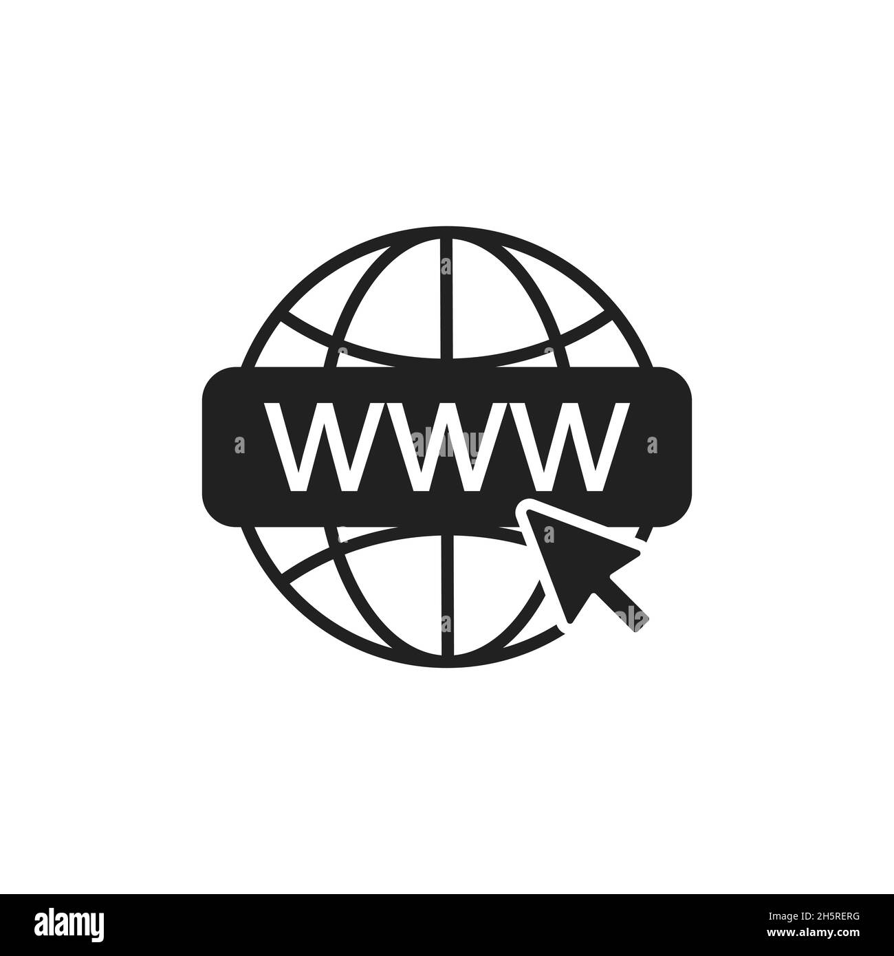 Internet icon in flat style on white background. Flat vector graphic ...