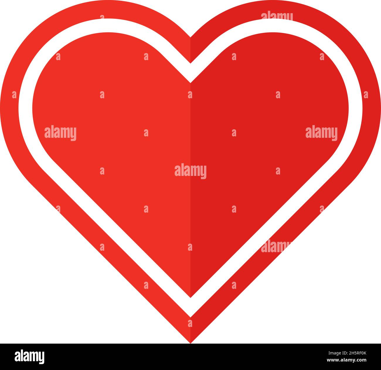 Heart isolated icon in flat design style. Vector illustration symbol ...