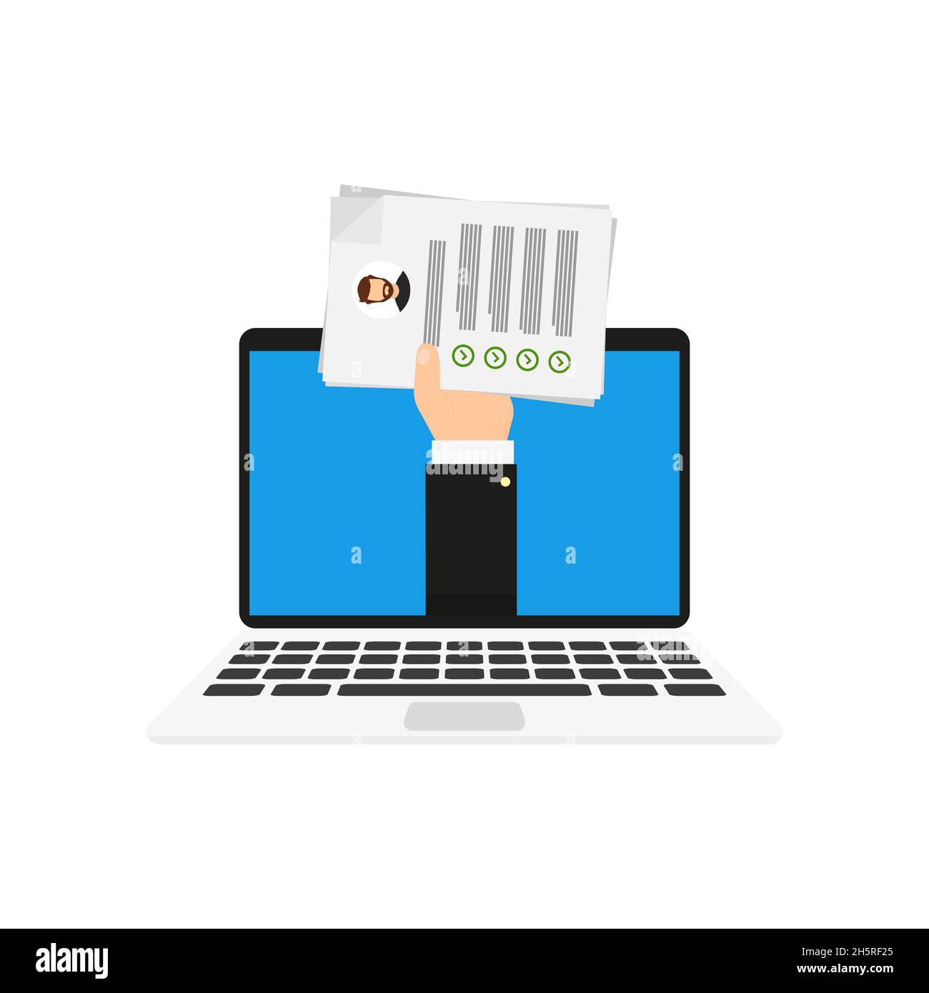 Career laptop Stock Vector Images - Alamy