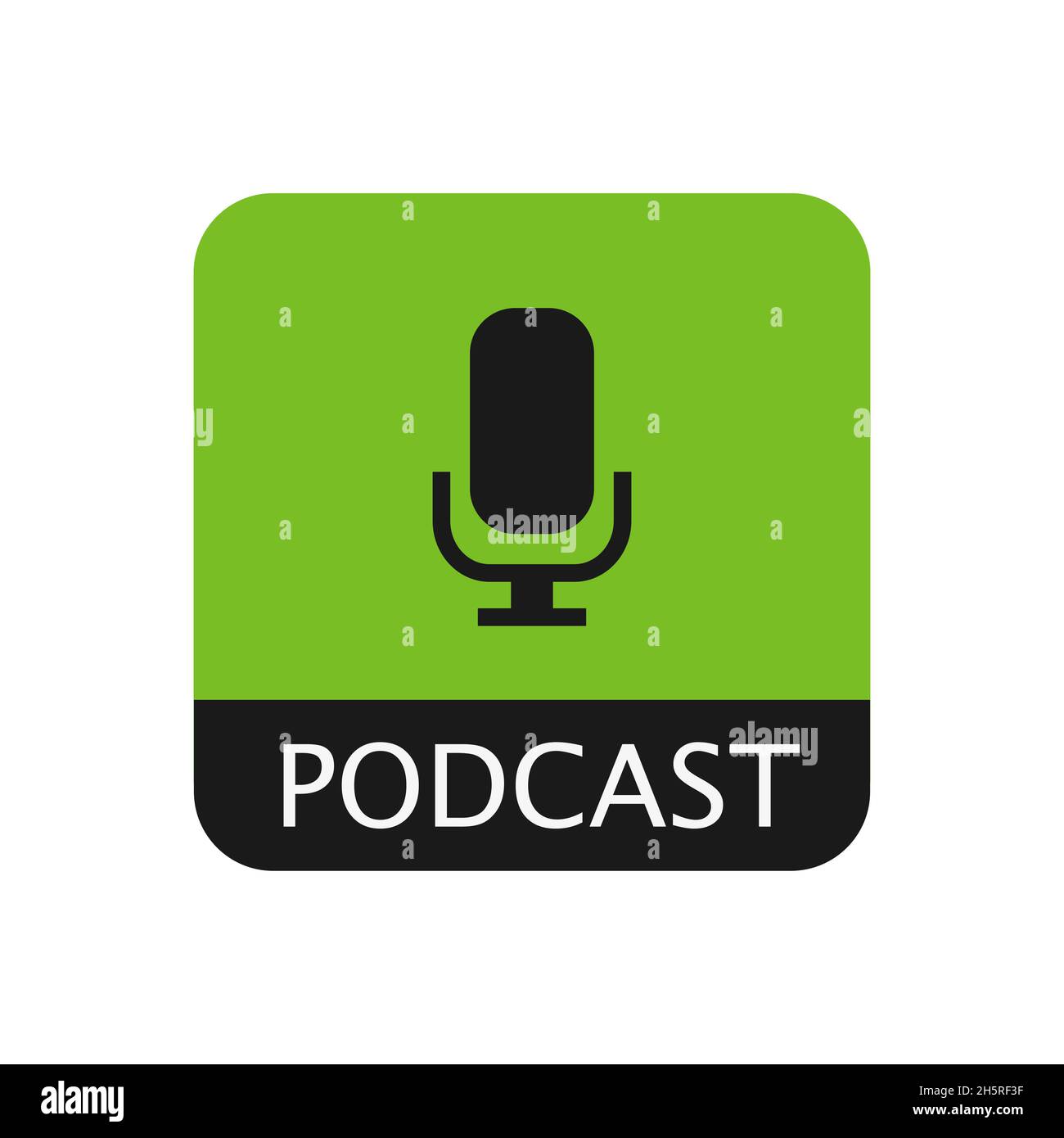 Podcast for concept design on flat style. Vector graphic illustration ...