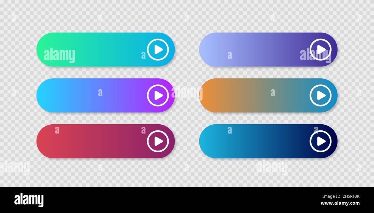 Button with gradient buttons on transparent background for site design ...