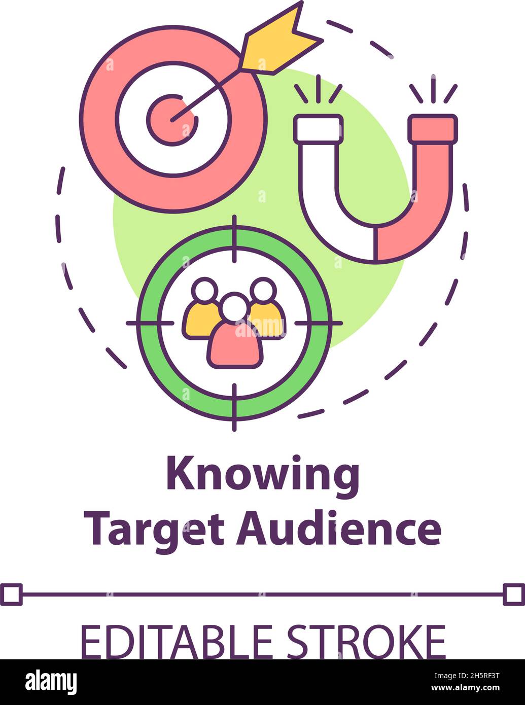Knowing target audience concept icon Stock Vector Image & Art - Alamy