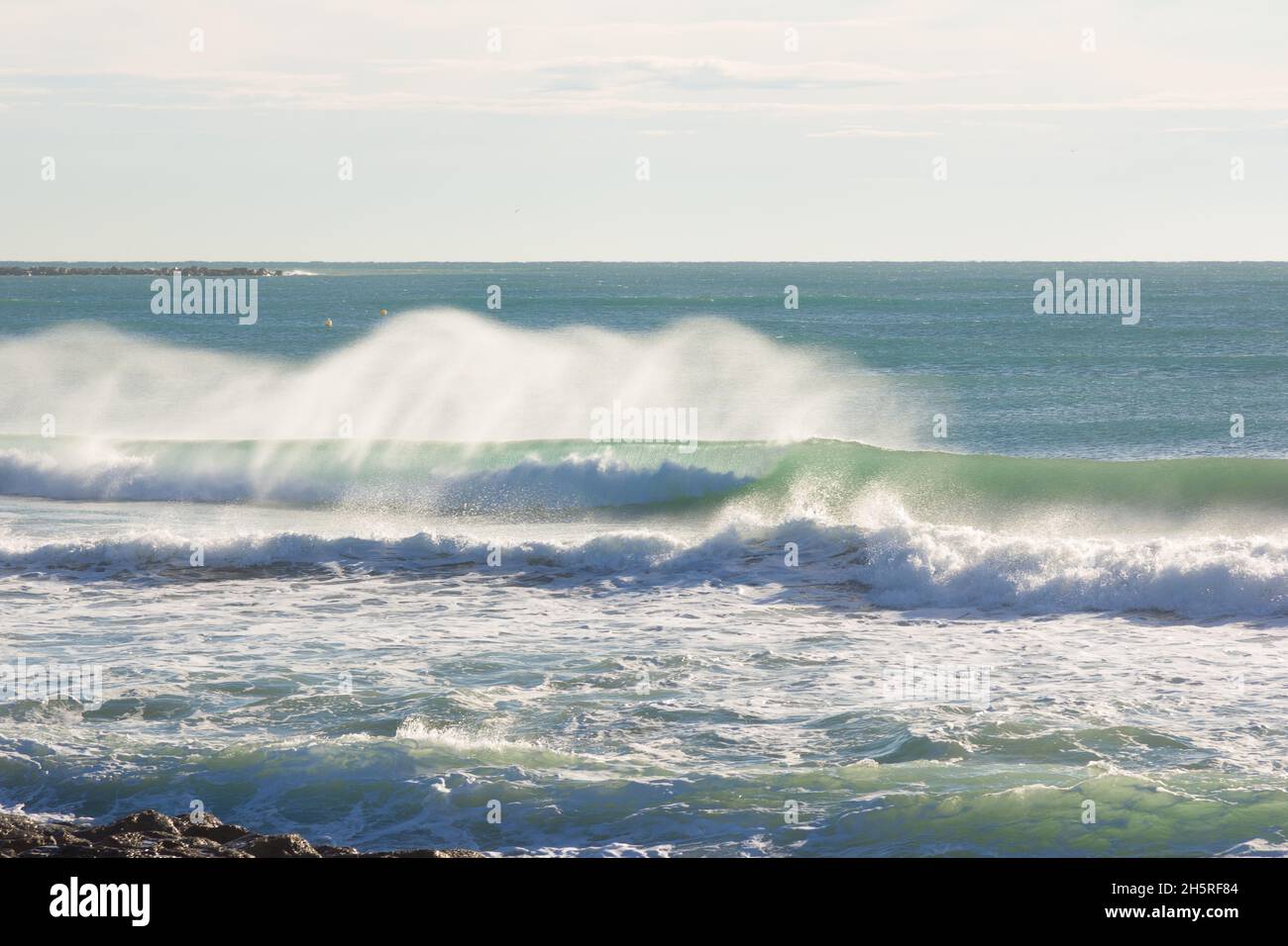 Waves, bad sea on the beach Stock Photo - Alamy