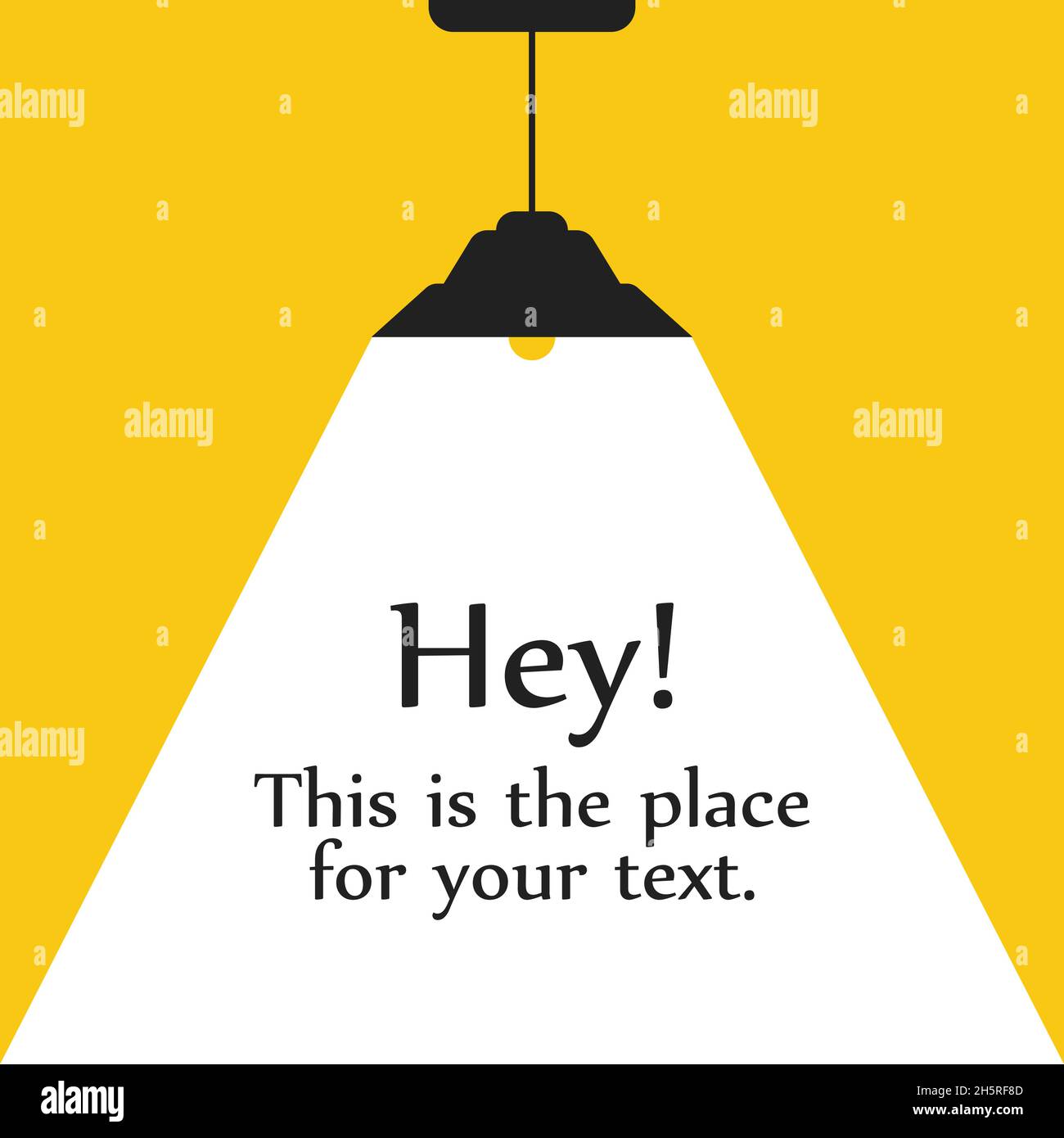 Lamp light background flat on white background. Flat outline ...