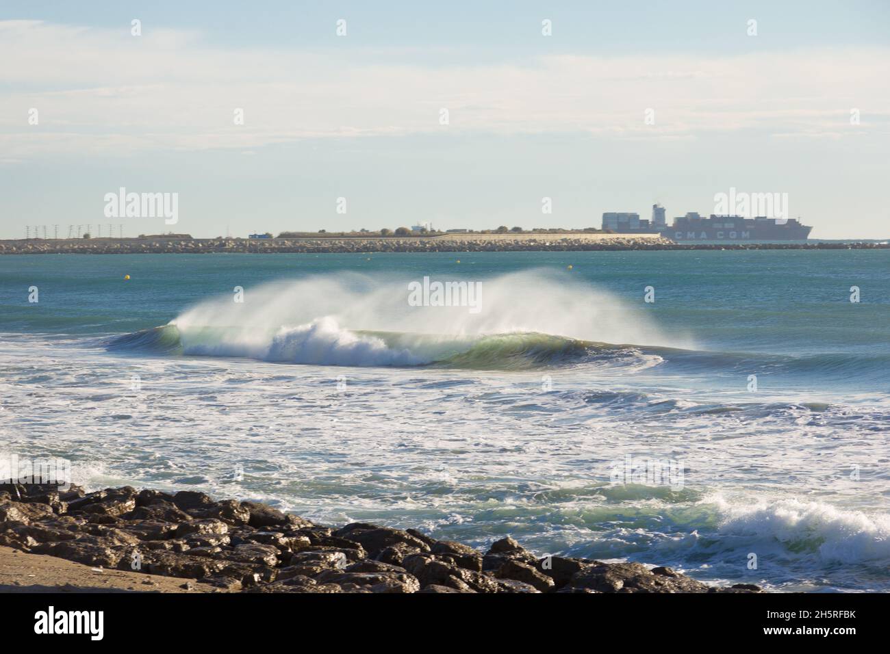 Waves, bad sea on the beach Stock Photo - Alamy