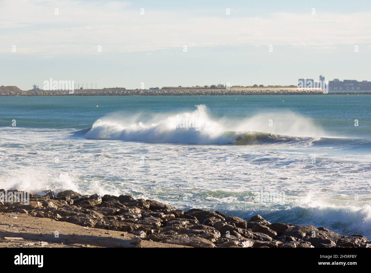 Waves, bad sea on the beach Stock Photo - Alamy