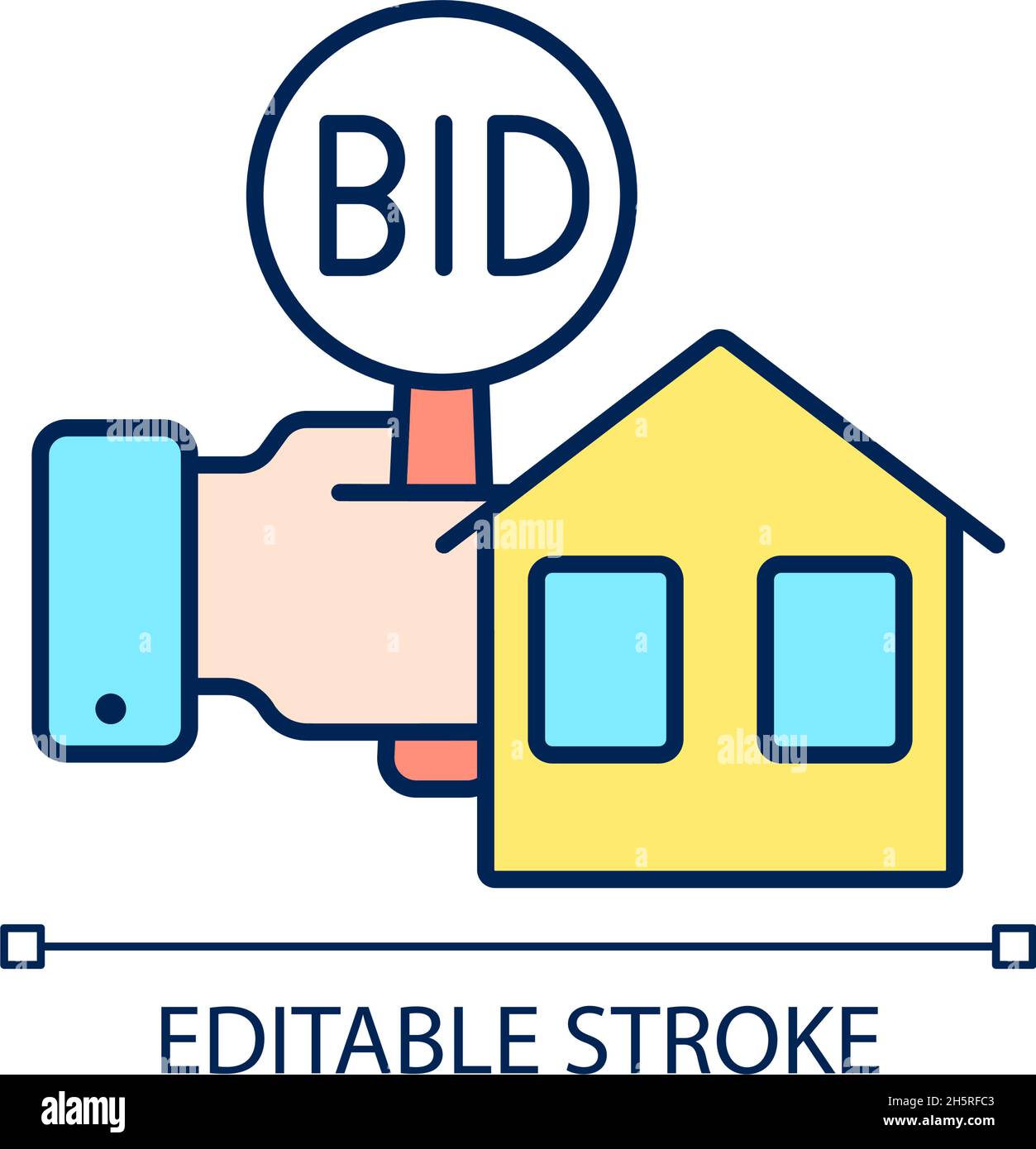 Residential auction Stock Vector Images - Alamy