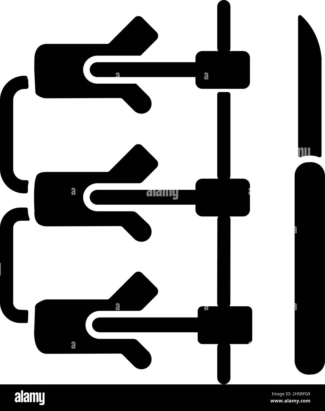 Fusion of the vertebrae Stock Vector Images - Alamy