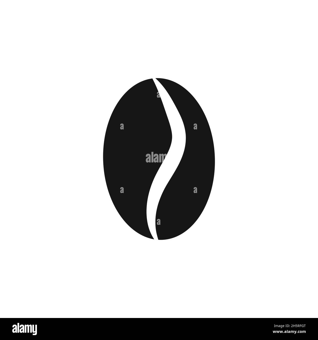 Coffee bean icon. Flat vector illustration on light backdrop. Drink ...