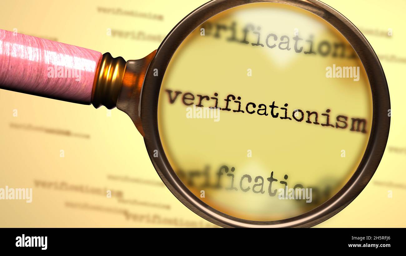 Verificationism hi-res stock photography and images - Alamy