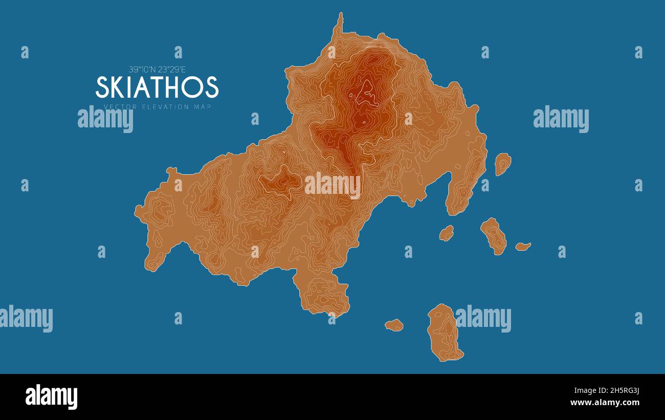 Skiathos map hi-res stock photography and images - Alamy