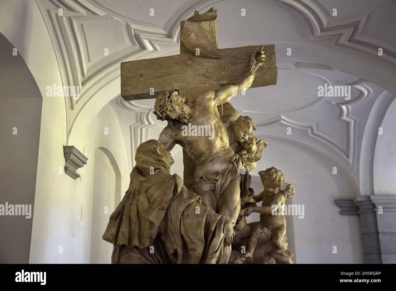 The Plasy Monastery, the large complex of monastery, castle and ...