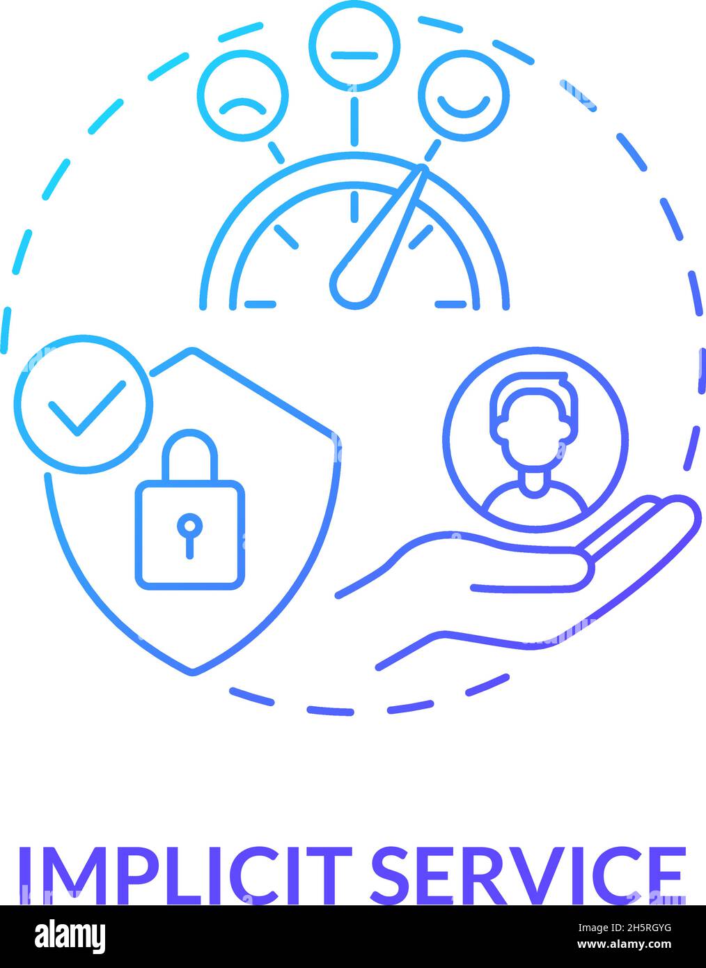 Implicit service blue gradient concept icon Stock Vector Image & Art ...