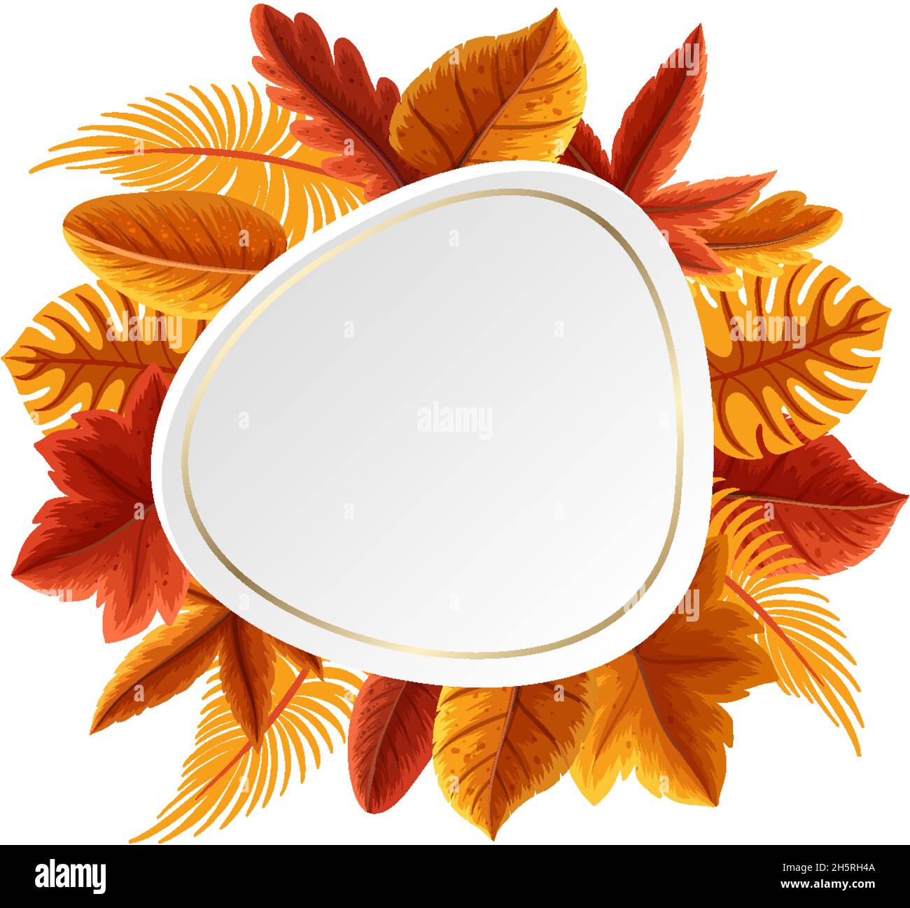 Autumn foliage frame template illustration Stock Vector Image & Art - Alamy
