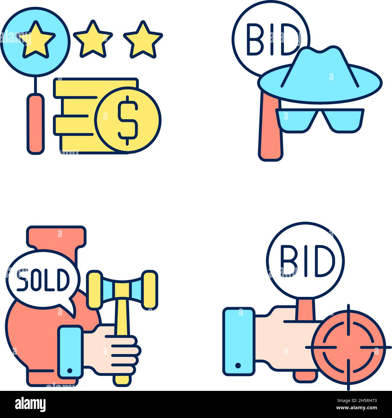 Silent auction Stock Vector Images - Alamy